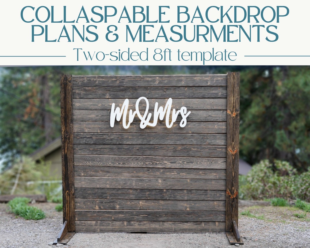 8ft Collapsible Wood Backdrop Plans | Photo Birthday Party Backdrop ...