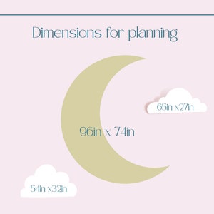 8ft Over the Moon Clouds Template Backdrop Decorations With Stand ...