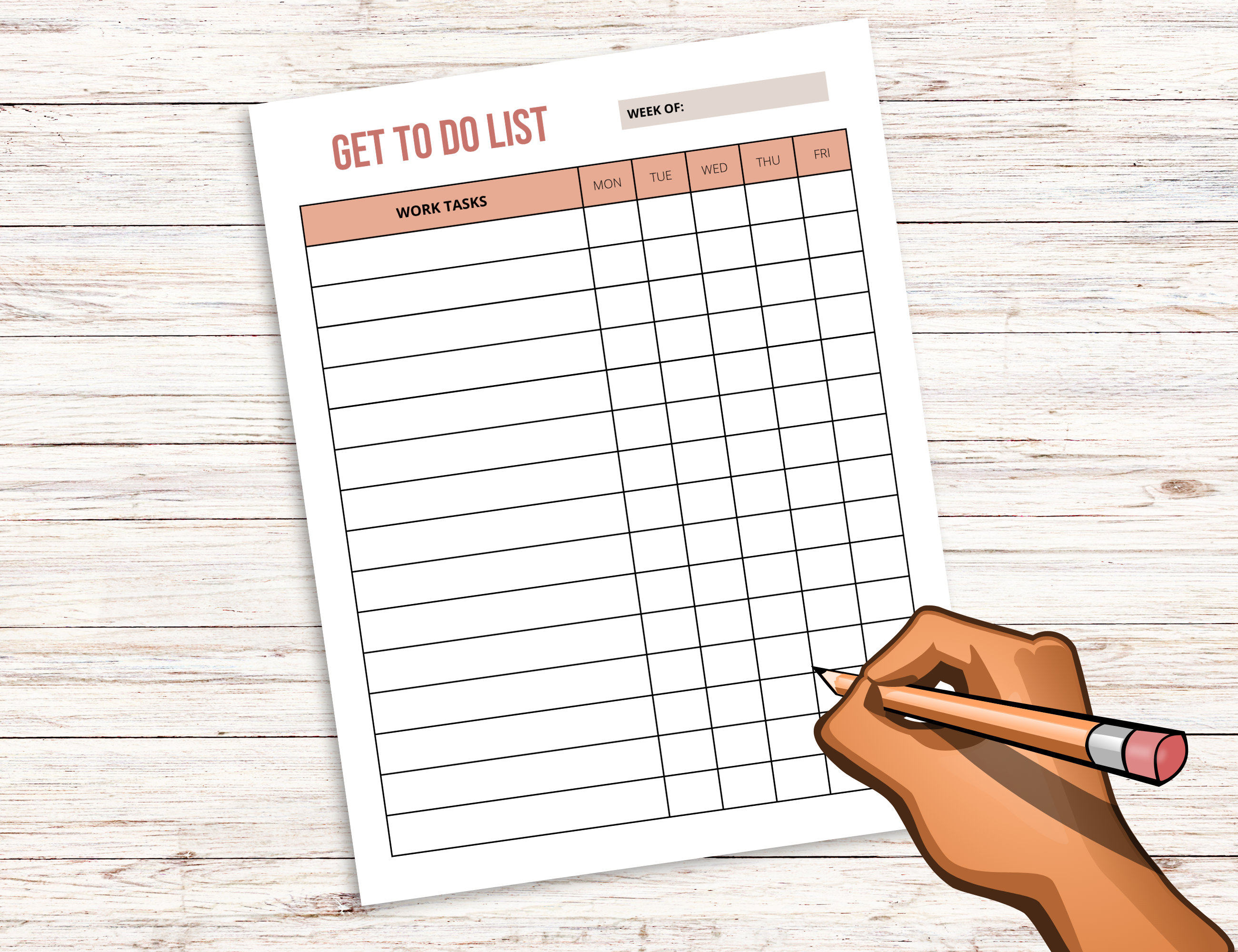 Get to Do Printable List: Personal and Work - Etsy