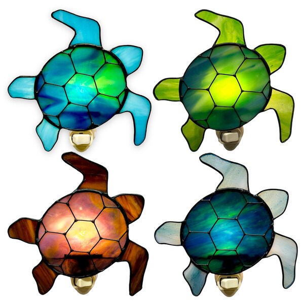 Stained Glass Sea Turtle Night Light - Etsy