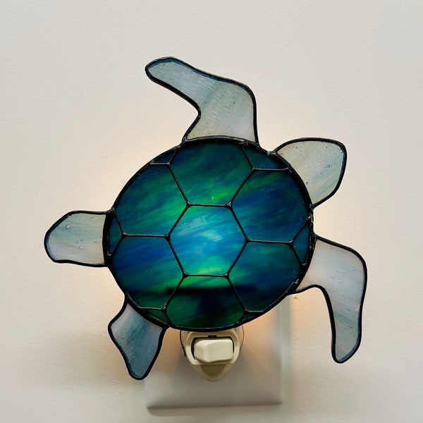 Stained Glass Sea Turtle Night Light - Etsy