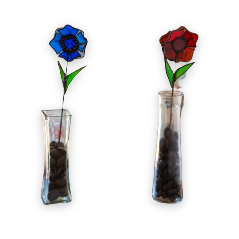 3D Stained Glass Flower Home Decor Ornaments: Premium Handmade Glass ...