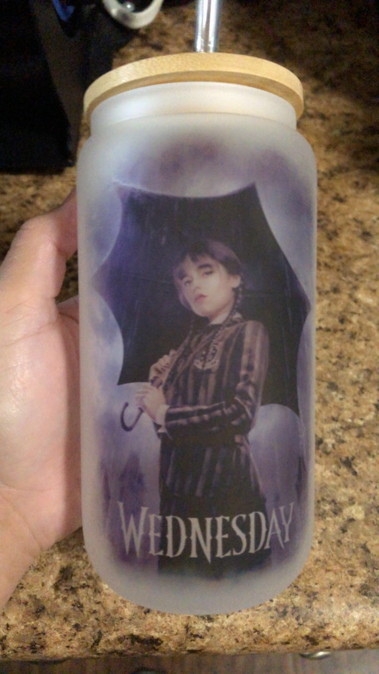 Wednesday Addams Merlina Addams 16 Oz Coffe Cup Libbey Cup Ice Coffee ...