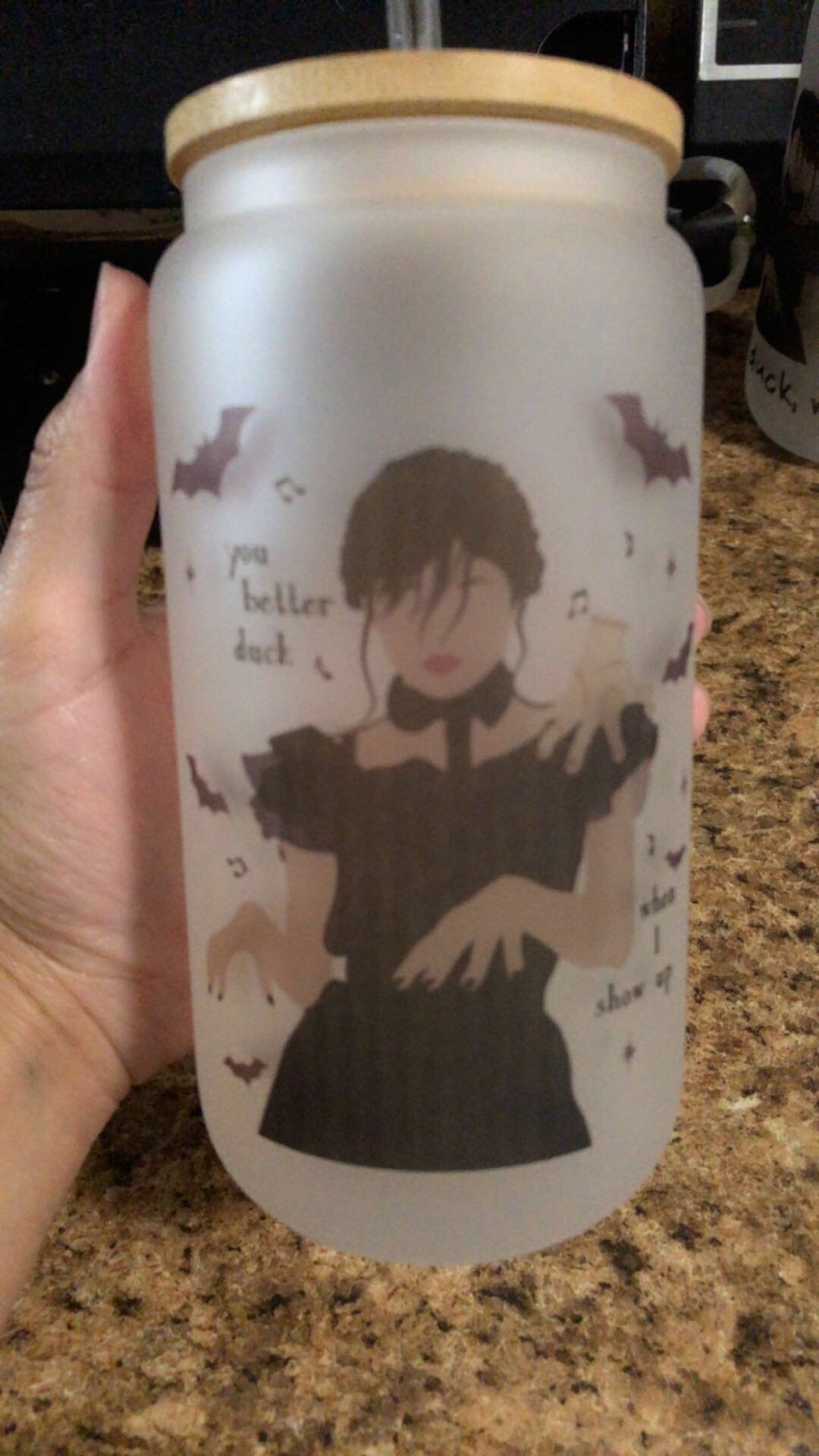 Wednesday Addams - Merlina Addams 16 Oz Coffe Cup Libbey Cup Ice Coffee ...