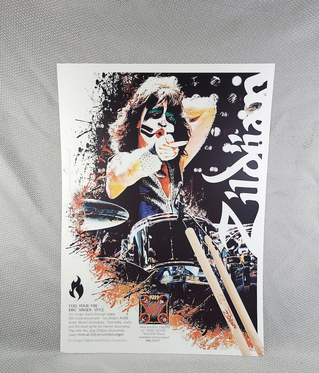 KISS eric Singer Zildjian Promo Poster - Etsy