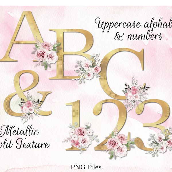 Floral Alphabet Png - Etsy