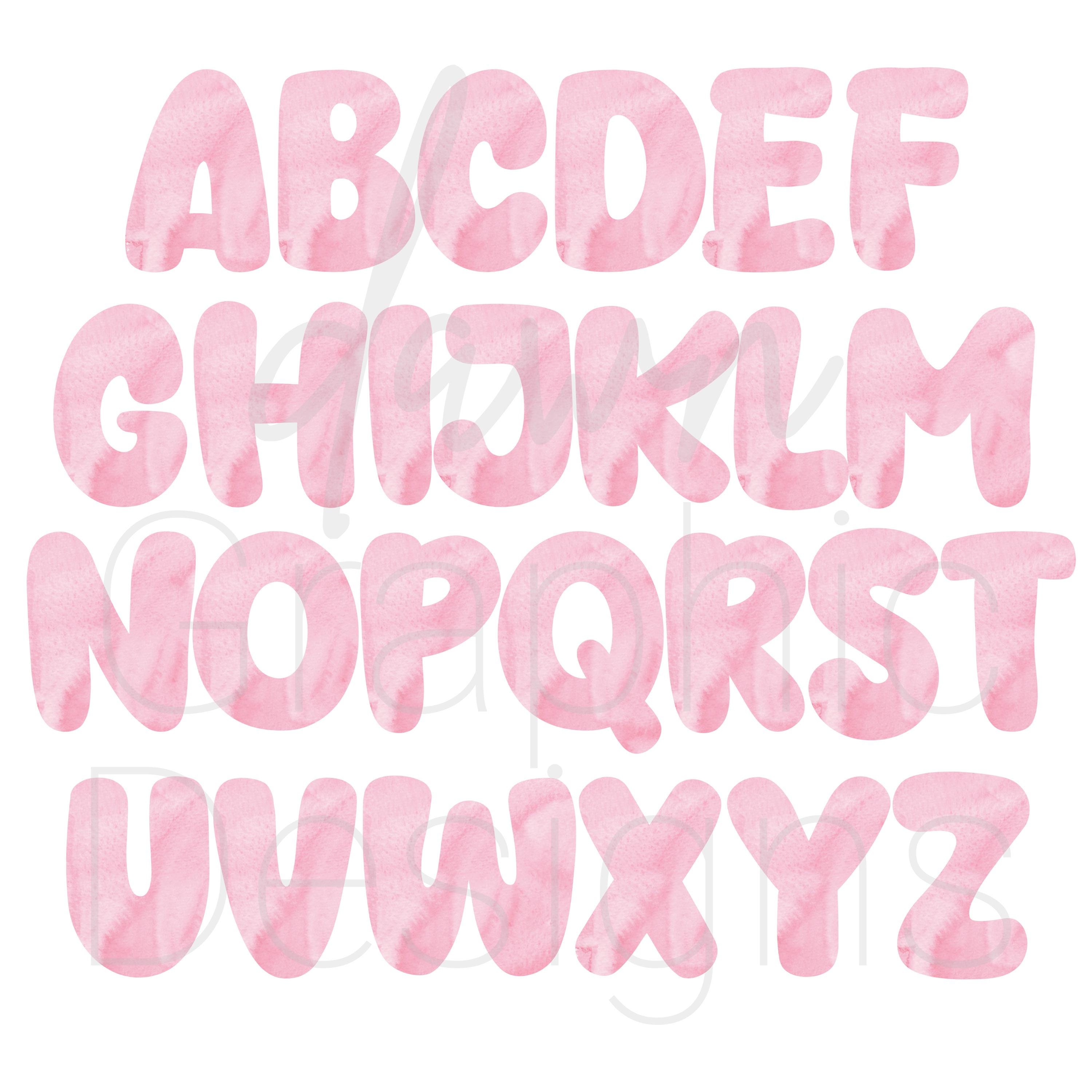 Pink Watercolor Letters Png, Pink Lettering, Watercolor Art, Watercolor ...