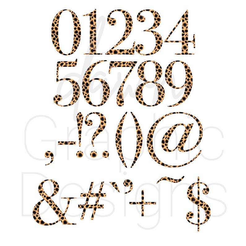 Cheetah Print Letters, Animal Print Alphabet Lettering, PNG Letters ...