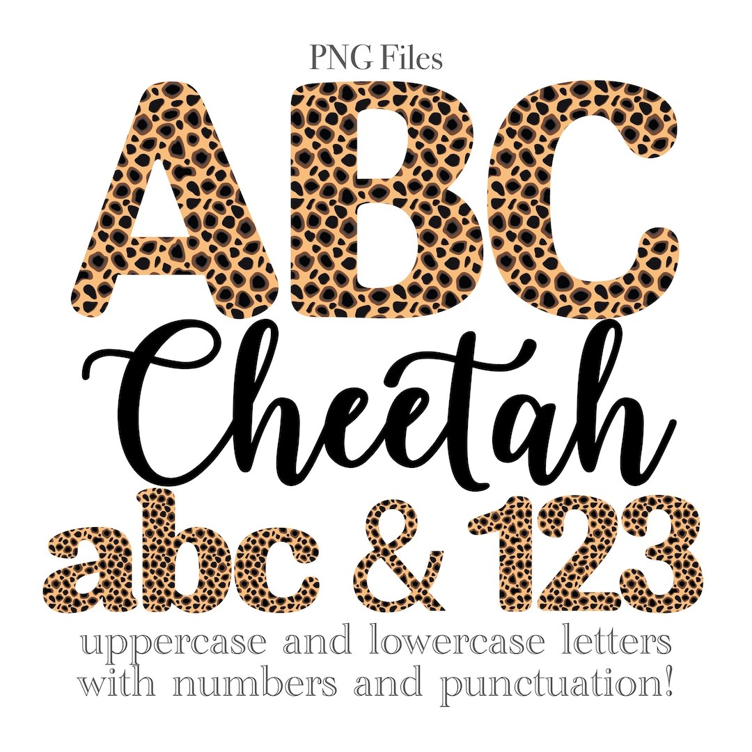 Cheetah Print Letters PNG, Animal Print Alphabet Lettering, PNG Letters ...