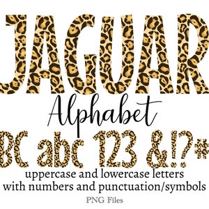 Jaguar Print Letters, Animal Print Alphabet, Wild One, Sublimation ...