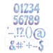 Blue Watercolor Alphabet Letters and Numbers, Baby Shower Lettering ...