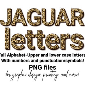 Jaguar Letters, Animal Print Alphabet Lettering, PNG Letters, Letters ...