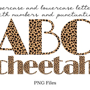 Cheetah Print Lettering, Animal Print Alphabet Letters, PNG Letters ...