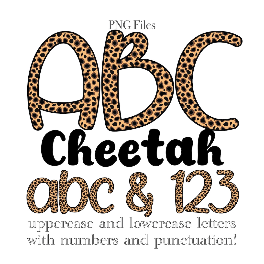 Cheetah Print Letters PNG, Animal Print Alphabet Lettering, PNG Letters ...