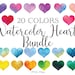 Pink Heart Png, Watercolor Valentine Clipart, Pink Floral Heart Clipart ...