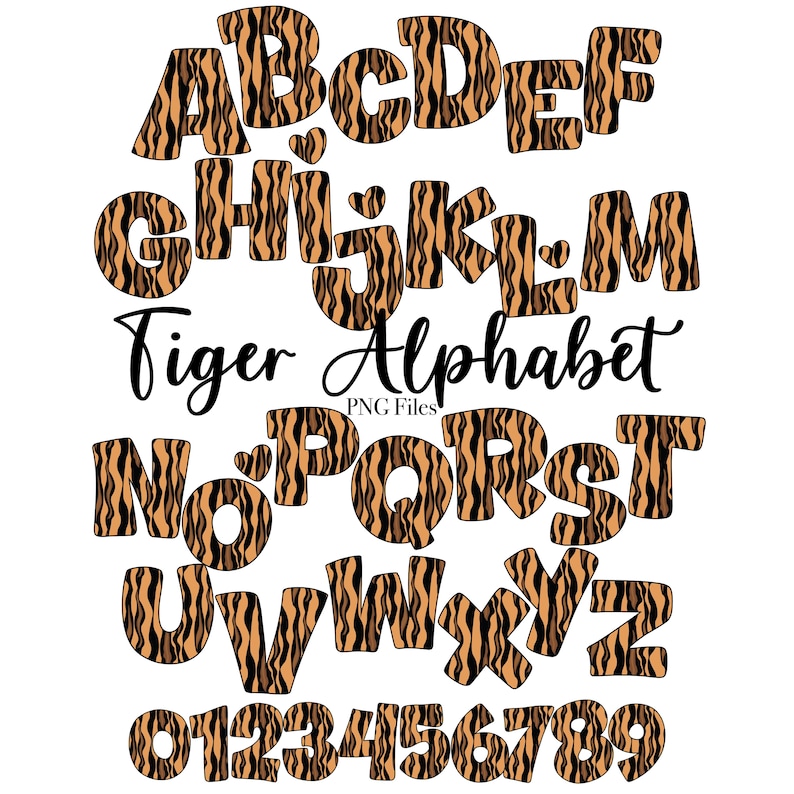 Animal Print Lettering Bundle, Wild Animals Letters Bundle, Sublimation ...