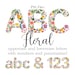 Floral Letters PNG, Floral Alphabet Letters and Numbers, Floral Alpha ...