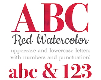 Yellow Watercolor Alphabet Letters and Numbers, Bright Letters ...