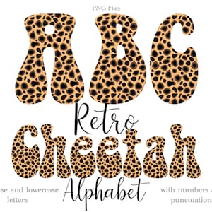 Cheetah Print Lettering, Animal Print Alphabet Letters, Retro Letters ...