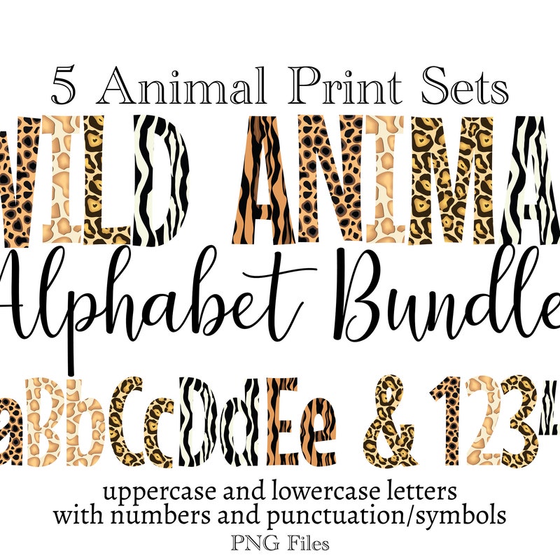 Animal Print Letters - Etsy