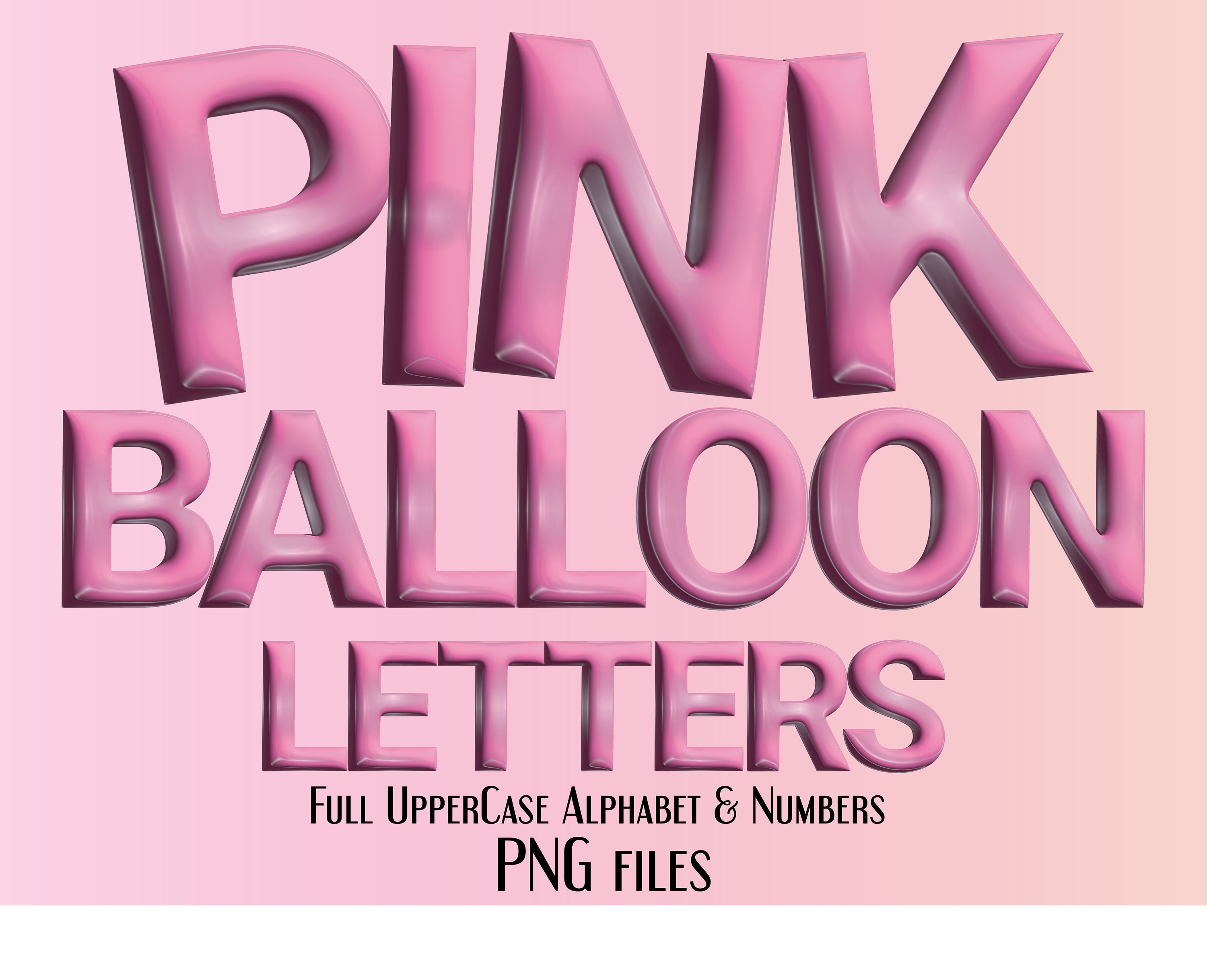 Pink Balloon Lettering, Pink Balloon Alphabet Letters, Balloon Alpha ...