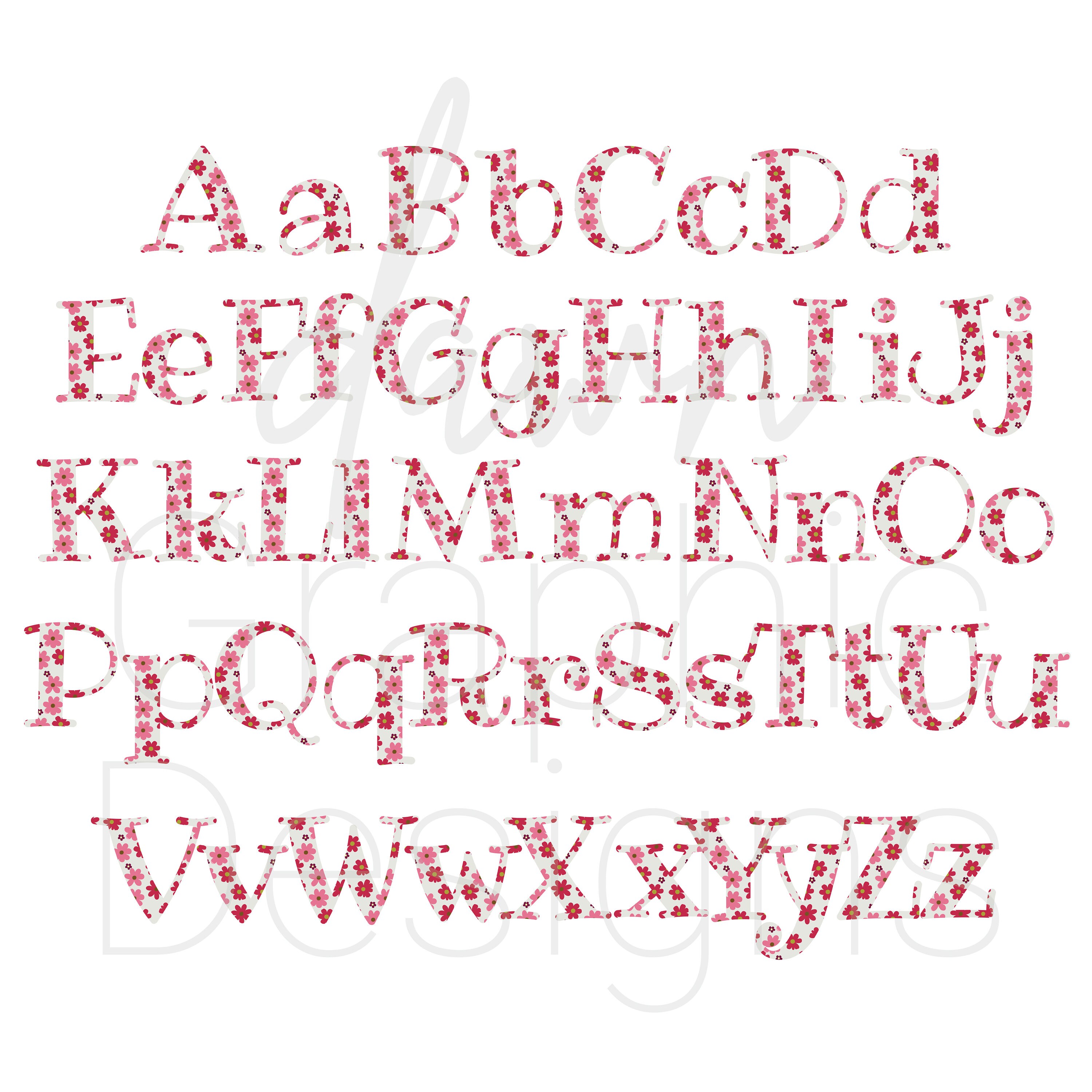 Floral Letters Png Floral Alphabet Letters and Numbers Floral Alpha ...