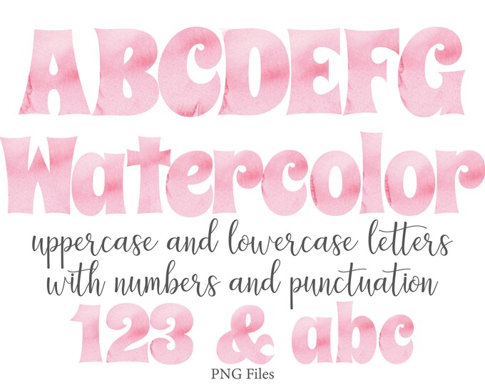 Alphabet Watercolor, Hand Painted Letters, Hand Painted Alphabet ...