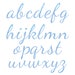 Blue Watercolor Letters and Numbers, Script Watercolor Lettering ...