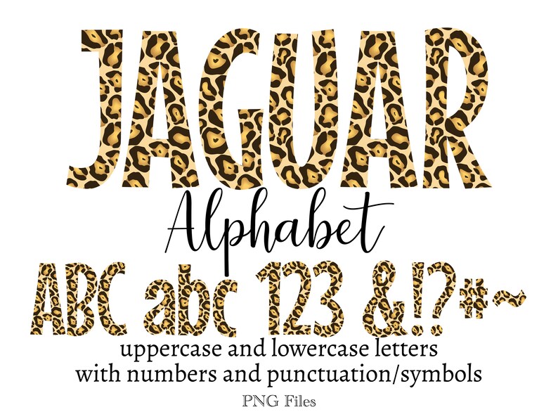Animal Print Lettering Bundle, Wild Animals Letters Bundle, Sublimation ...