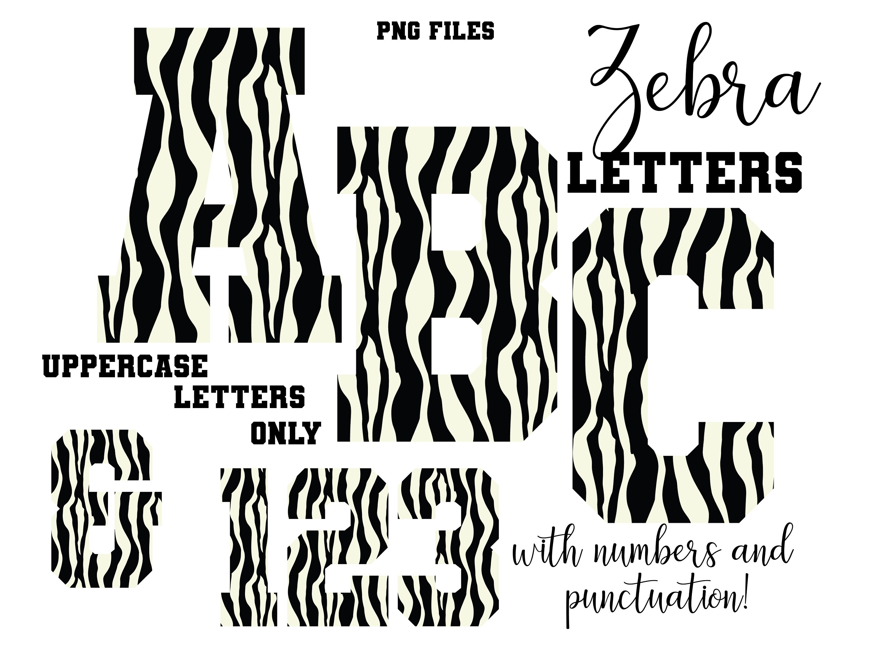 Animal Print Lettering Bundle, Varsity Letters Bundle, Cheetah Letters ...