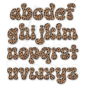 Cheetah Print Letters, Animal Print Alphabet Lettering, PNG Letters ...