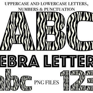 Zebra Print Lettering, Animal Print Alphabet Letters, PNG Letters ...