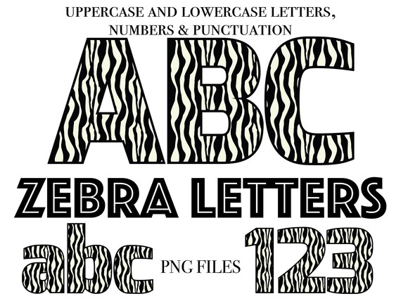 Zebra Print Letters Printable