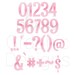 Pink Watercolor Alphabet Letters and Numbers, Baby Shower Lettering ...