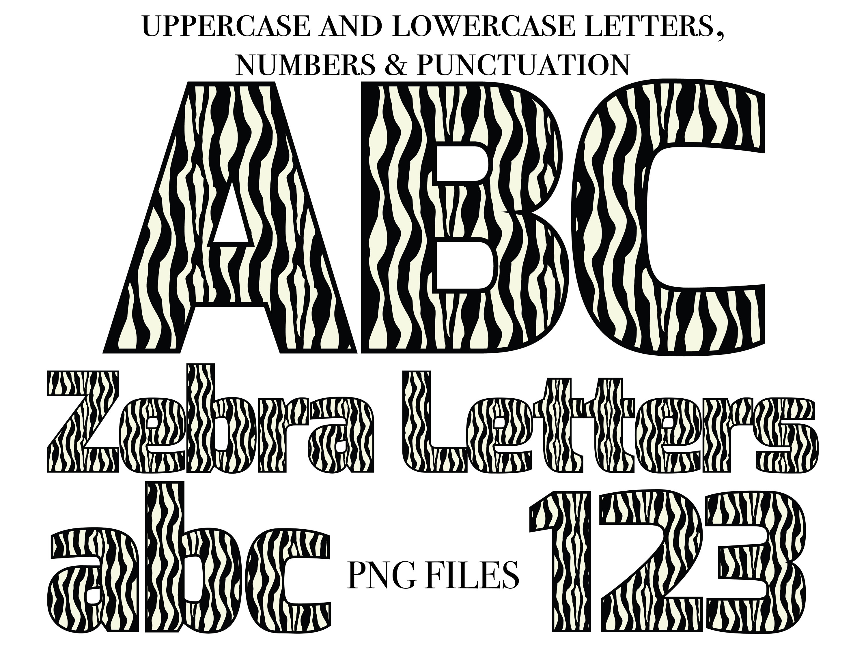 Zebra Print Lettering, Animal Print Alphabet Letters, PNG Letters ...
