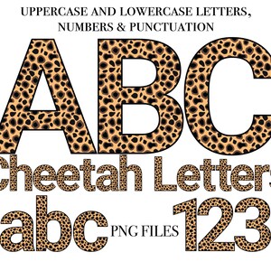Cheetah Print Lettering, Animal Print Alphabet Letters, PNG Letters ...