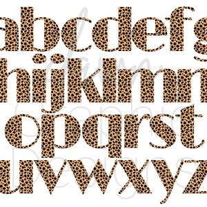 Cheetah Print Lettering, Animal Print Alphabet Letters, PNG Letters ...