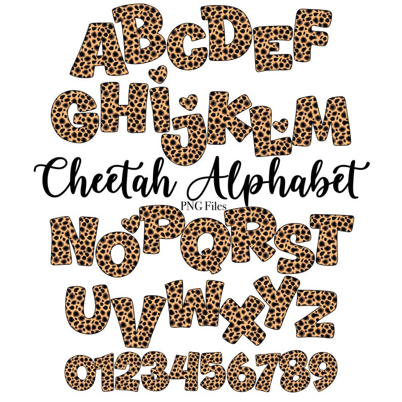 Animal Print Lettering Bundle, Wild Animals Letters Bundle, Sublimation ...