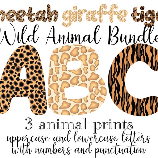 Animal Print Letters - Etsy