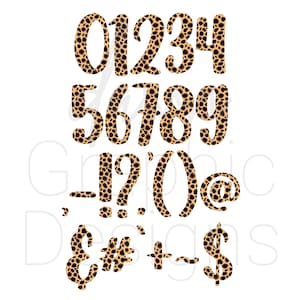 Cheetah Print Letters, Animal Print Alphabet Lettering, PNG Letters ...