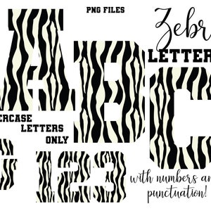 Zebra Print Lettering, Animal Print Alphabet Letters, Zebra Varsity ...