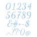 Blue Watercolor Letters and Numbers, Script Watercolor Lettering ...