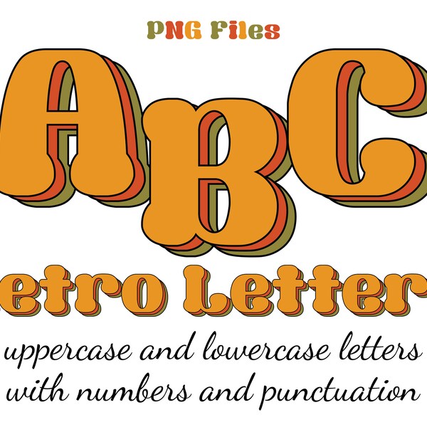 Retro Alphabet - Etsy