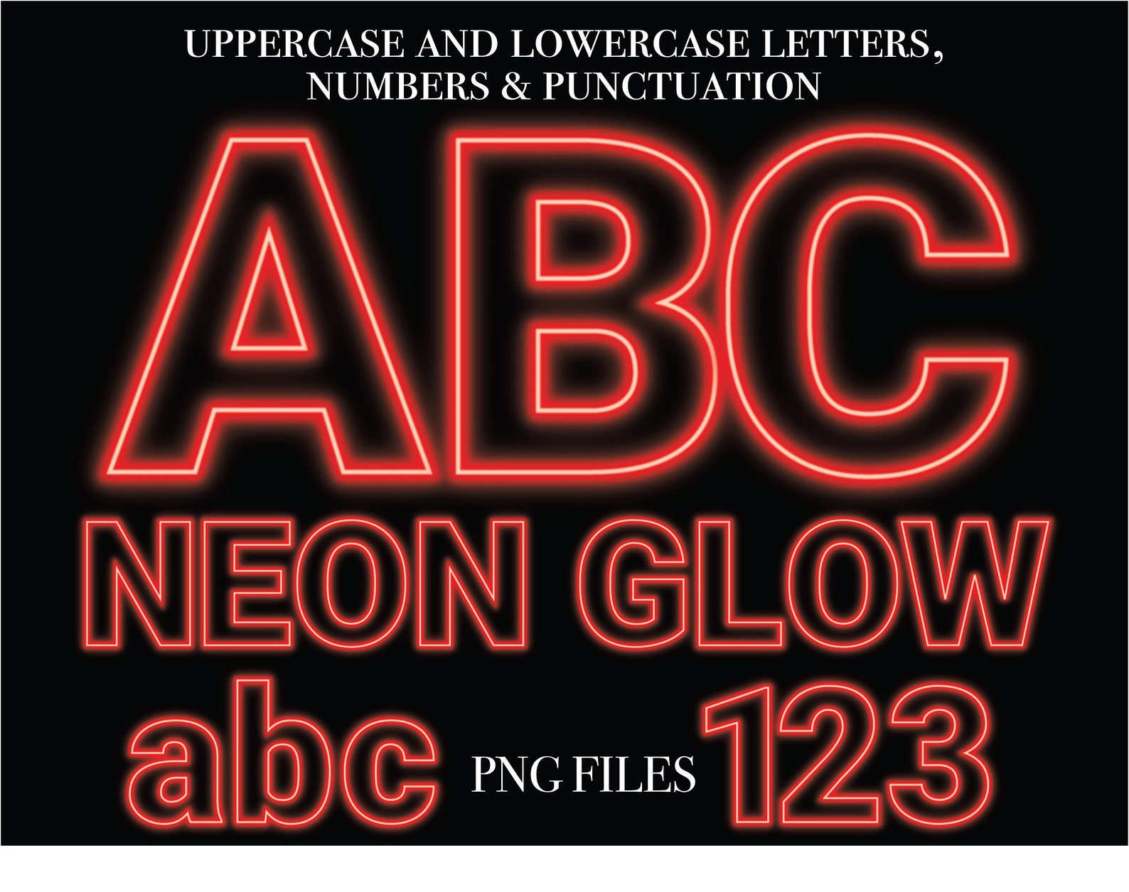 Red Neon Lights Lettering, Red Glowing Lights Alphabet Letters, PNG ...