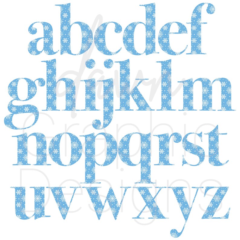 Snowflake Letters PNG, Winter Letters, Blue Snowflake Holiday Lettering ...