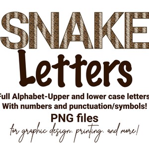 Snake Print Lettering, Reptile Print Alphabet Letters, PNG Letters ...