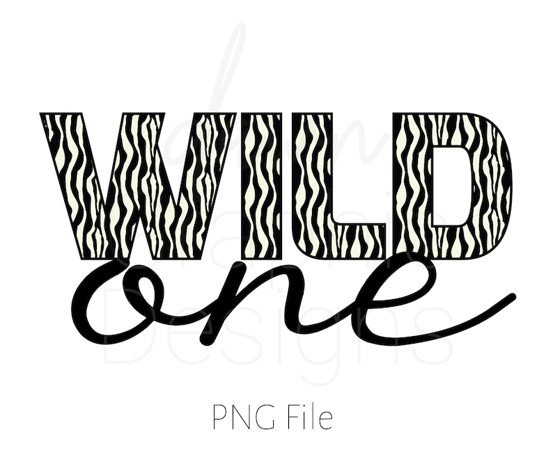 Wild One 1st Birthday Safari Jungle PNG, Zebra Print, Wild One Digital ...