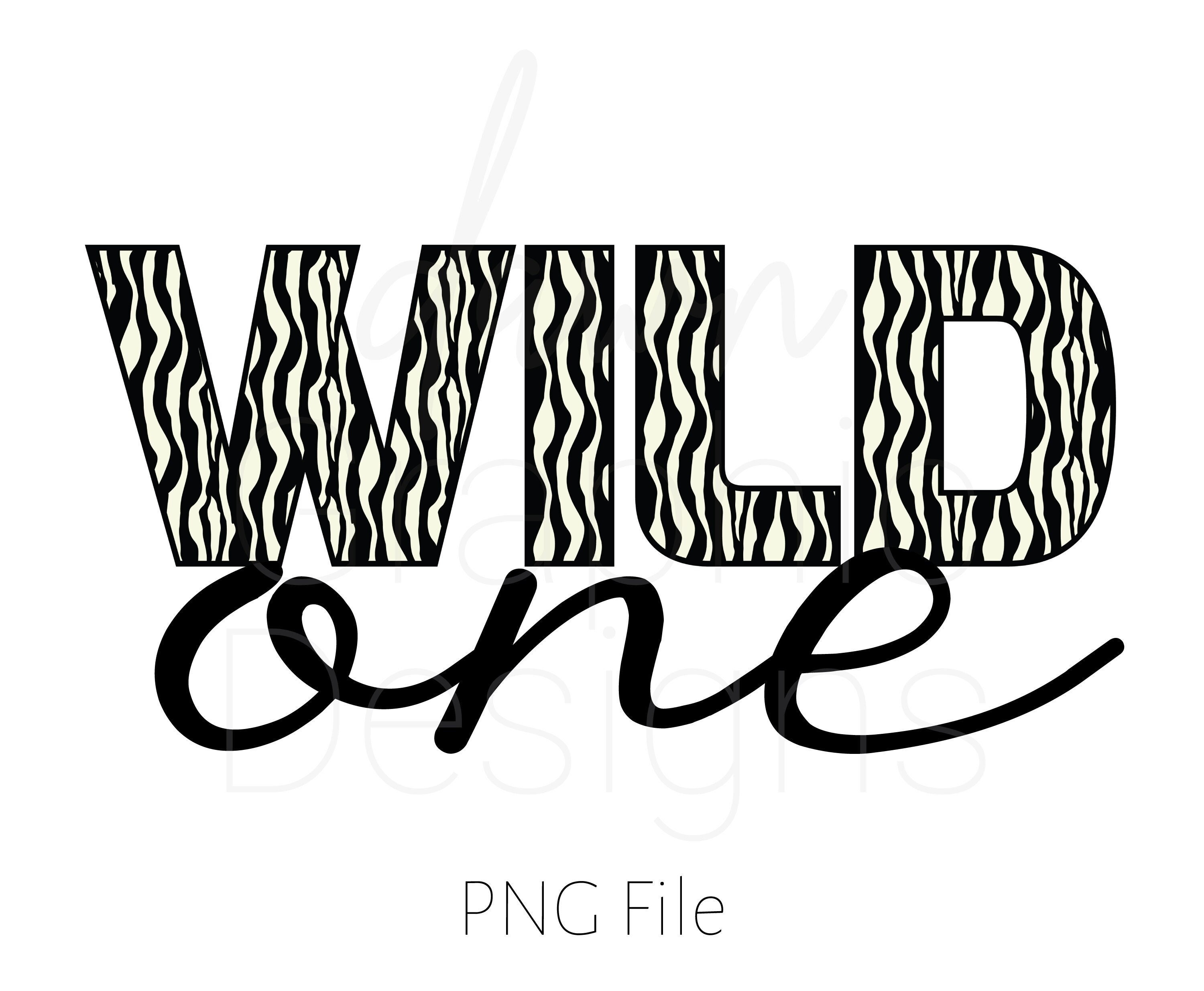 Wild One 1st Birthday Safari Jungle PNG, Zebra Print, Wild One Digital ...