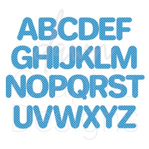 Blue Polka Dots Letters PNG, Polka Dot Lettering and Numbers ...
