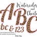 Cheetah Print Letters, Pink Watercolor Letters, Animal Print Alphabet ...